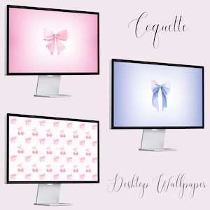 Blue Bow Wallpaper for Laptop - Etsy