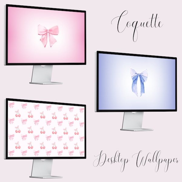 Blue Bows Wallpaper - Etsy