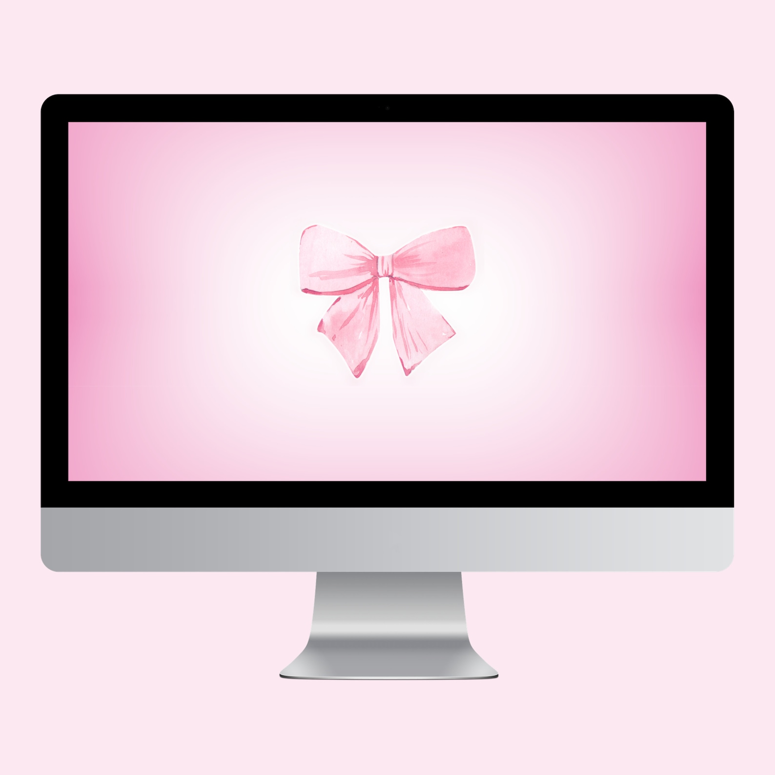 Coquette Desktop Wallpaper Set of 4 | Bow Wallpaper | Pink Bow ...