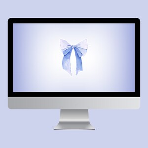 Coquette Desktop Wallpaper Set of 4 | Bow Wallpaper | Pink Bow ...