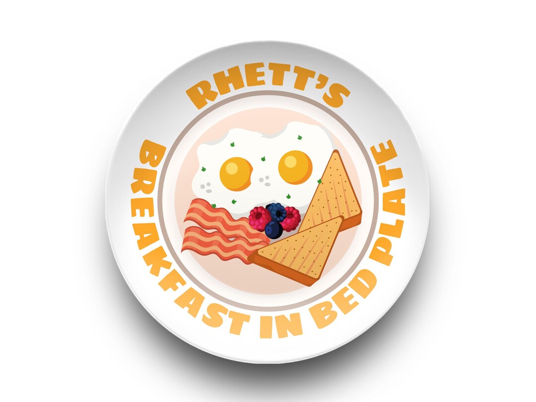 Personalized Breakfast Plate: Custom Name 10-inch Dinnerware - Etsy