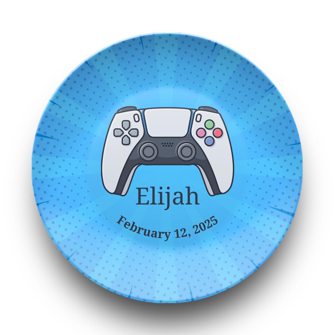 Personalized Video Game Plate: Custom Controller Dinnerware, Birthday ...