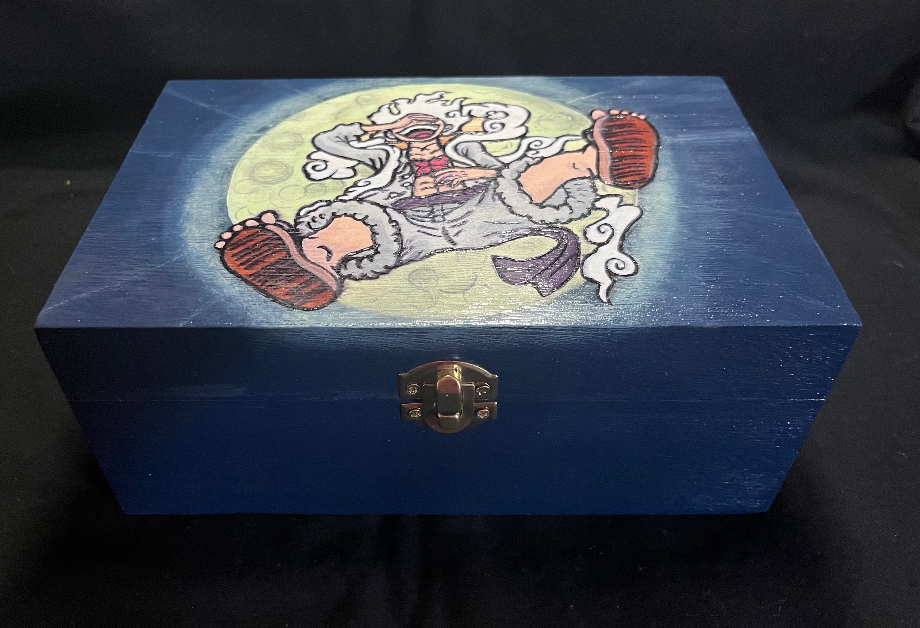 One Piece Luffy Gear 5 TCG Hand Painted Wood Box - Etsy