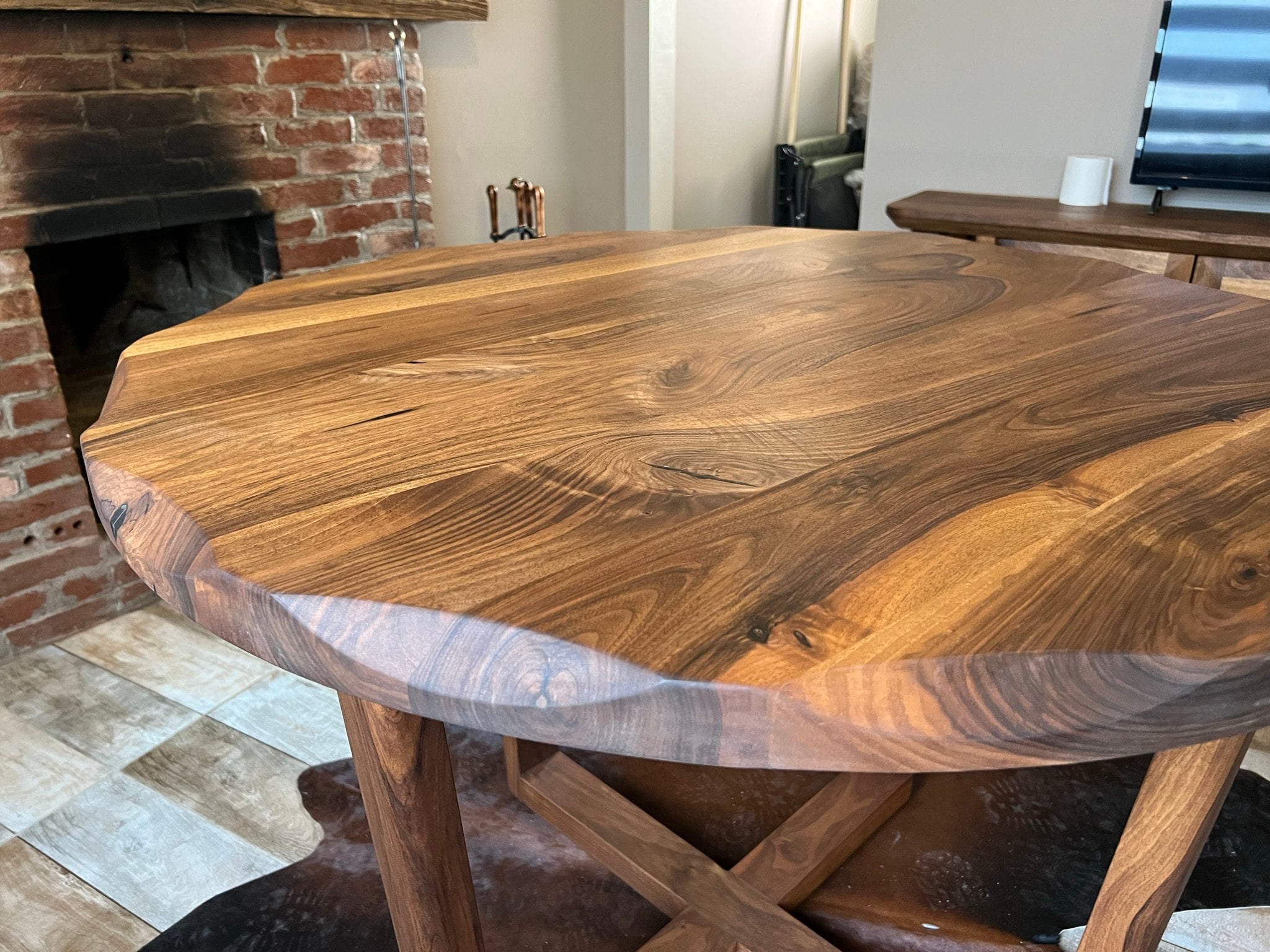 Big Round Wood Table