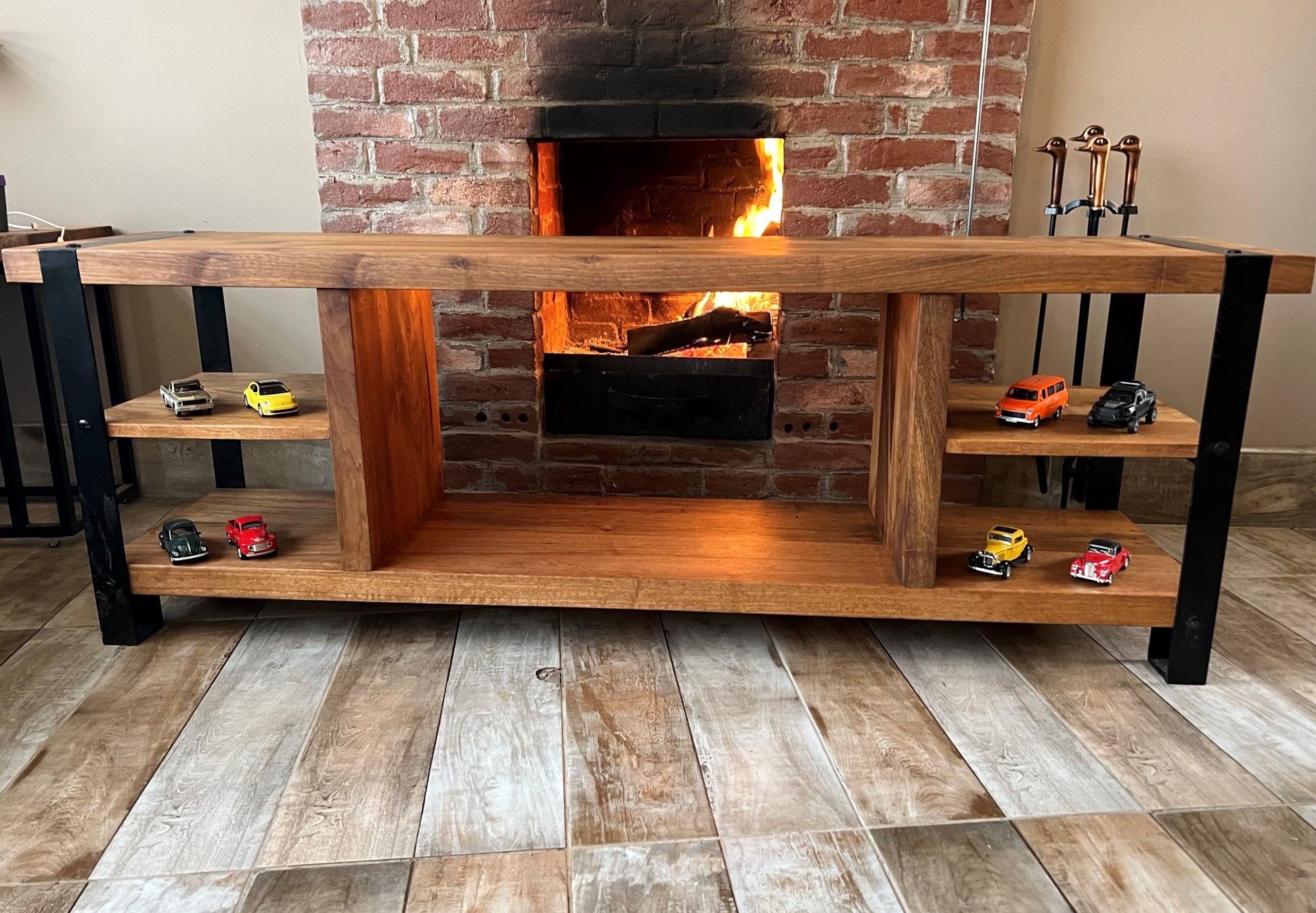 Solid Wood Tv Stand Walnut / Handmade Tv Unit / Modern Tv Console / Tv ...