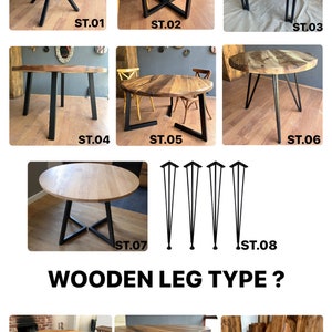 Round Walnut Table - Handmade, Modern Design, Compact, Space-saving ...