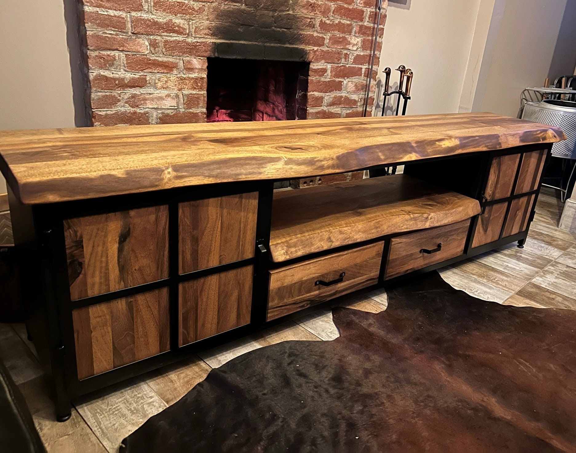 Farmhouse tv stand Etsy