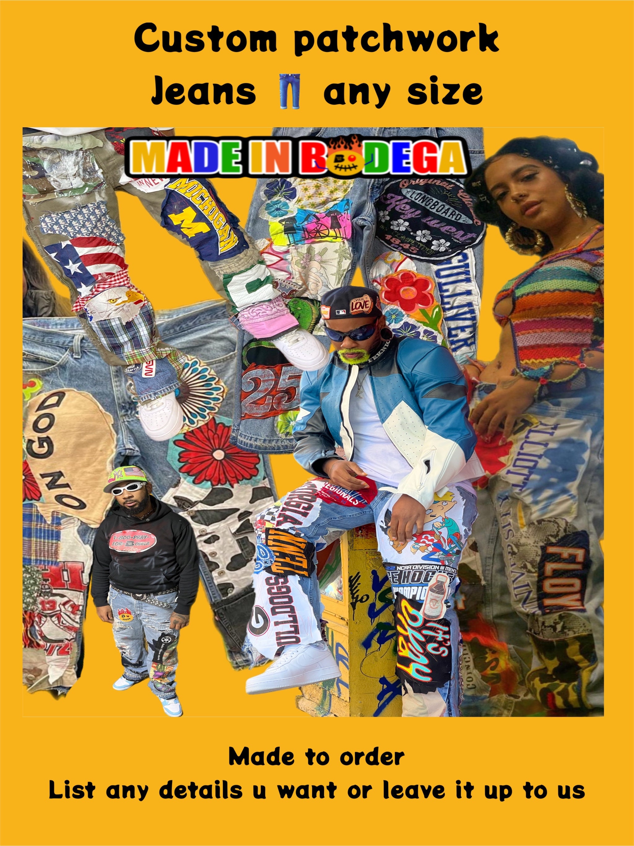Made in Bodega Custom Denim Jeans - Etsy