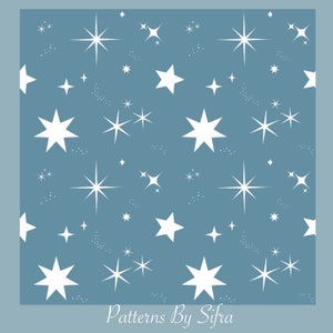 Star Digital Seamless Pattern - Etsy