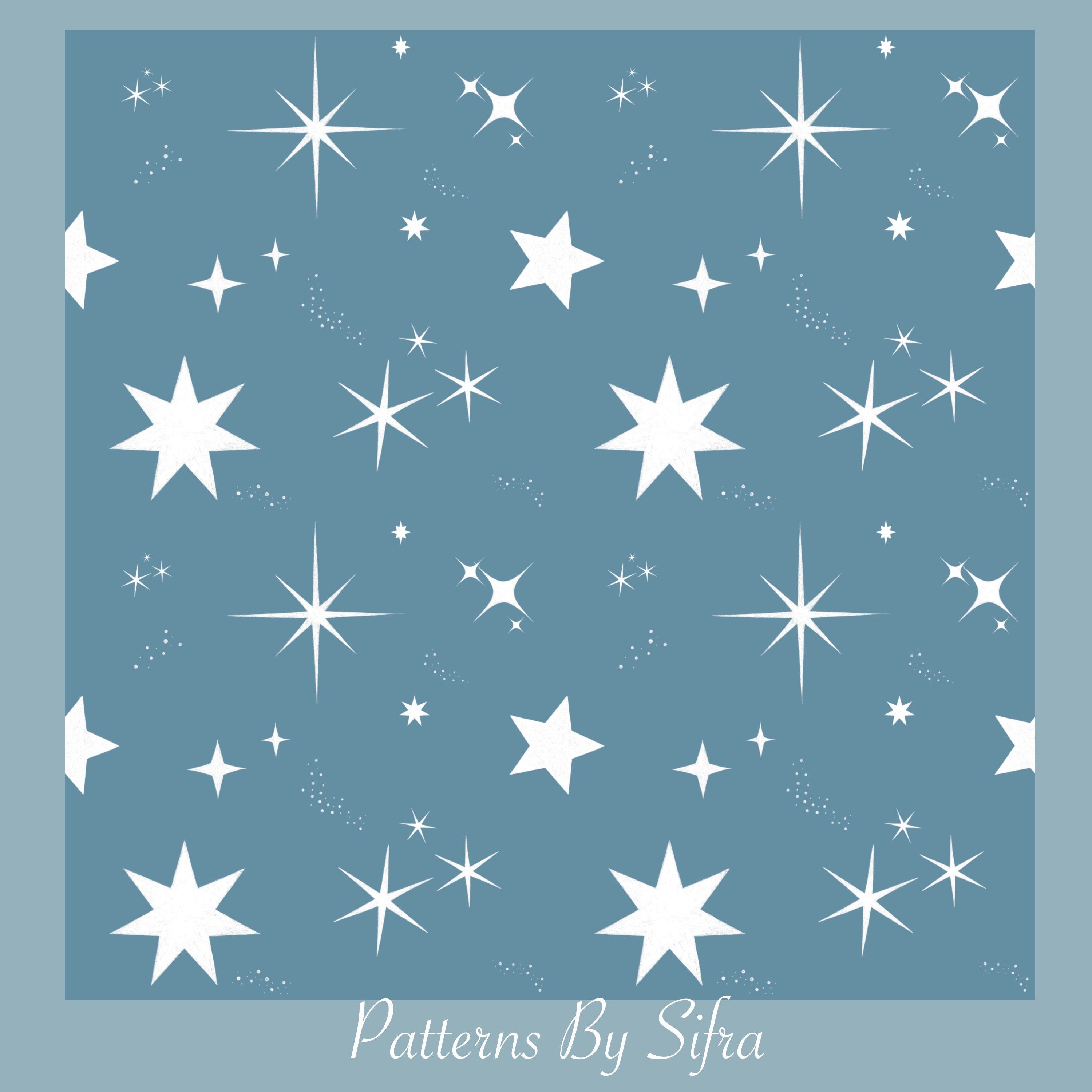 Star Digital Seamless Pattern - Etsy