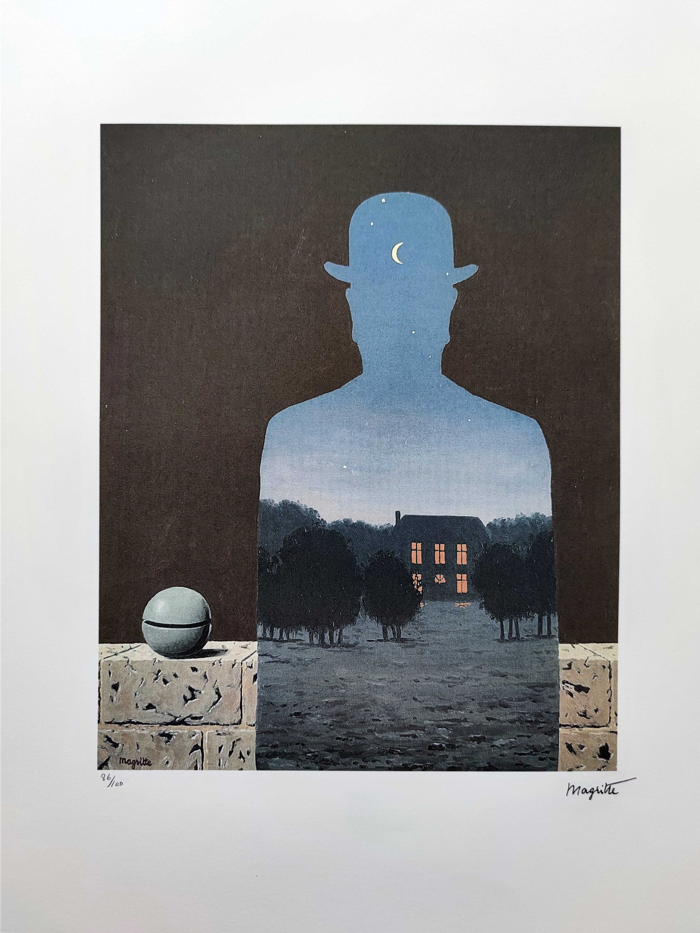 Four Color Print René Magritte Vintage Art Surrealism Wall Art - Etsy
