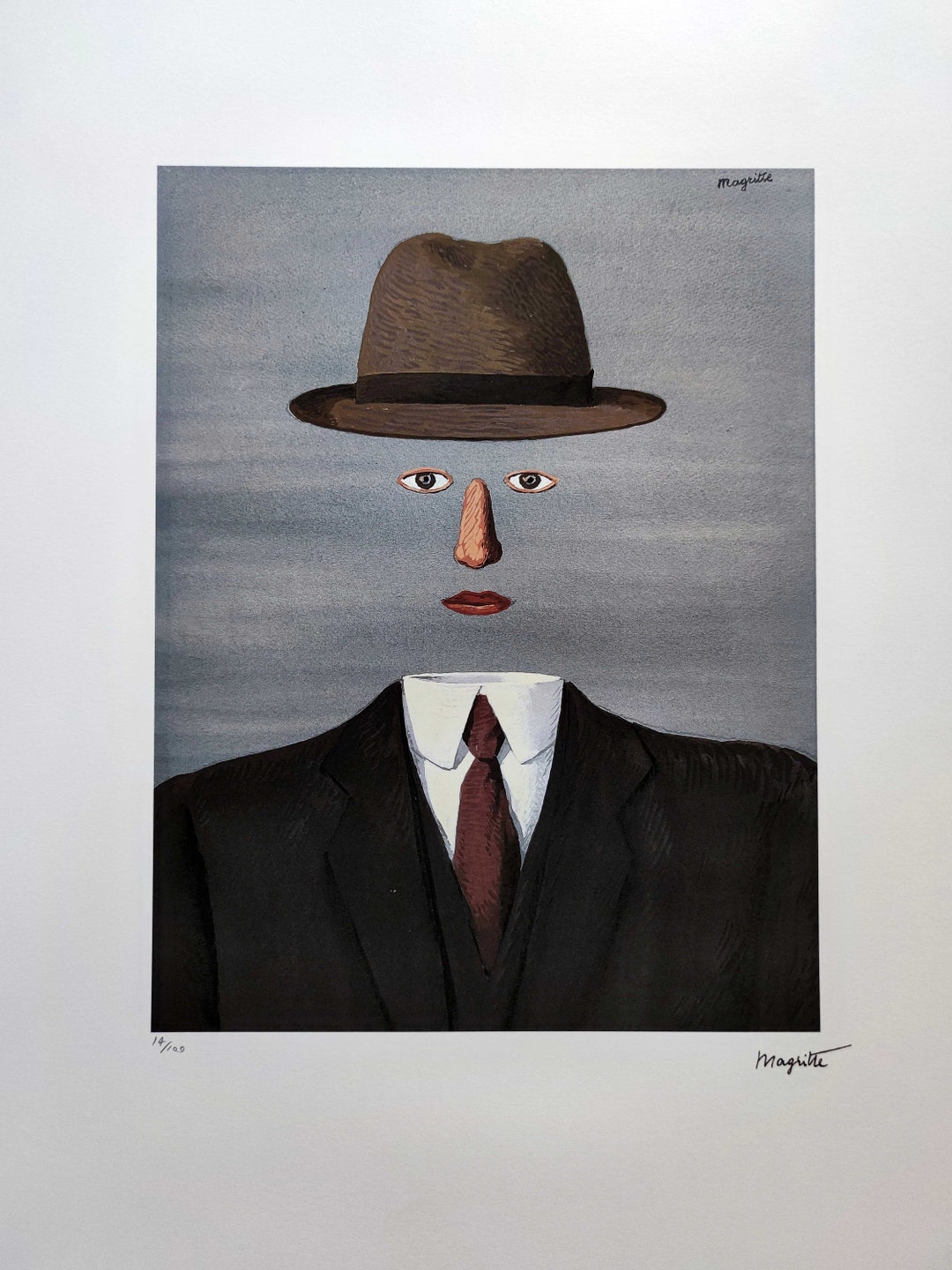 Four Color Print René Magritte Vintage Art Surrealism Wall Art - Etsy