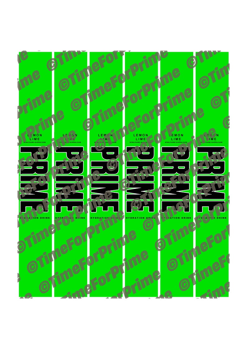 Printable Prime Lemon Lime Kitkat Wrapper Instant Download Prime ...