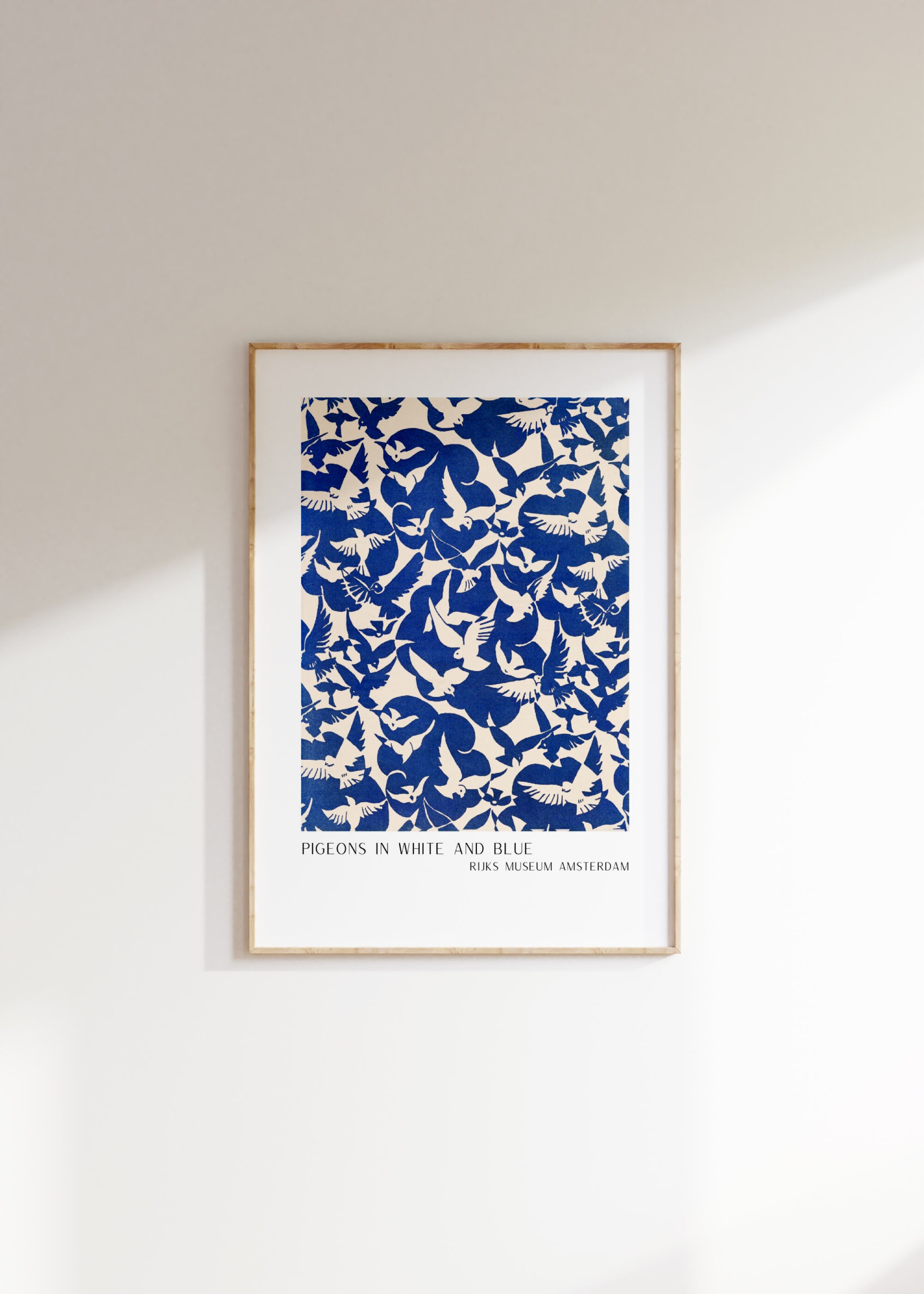 Pigeons in Blue and White, Printable Art, Fine Art Posters, Gallery ...