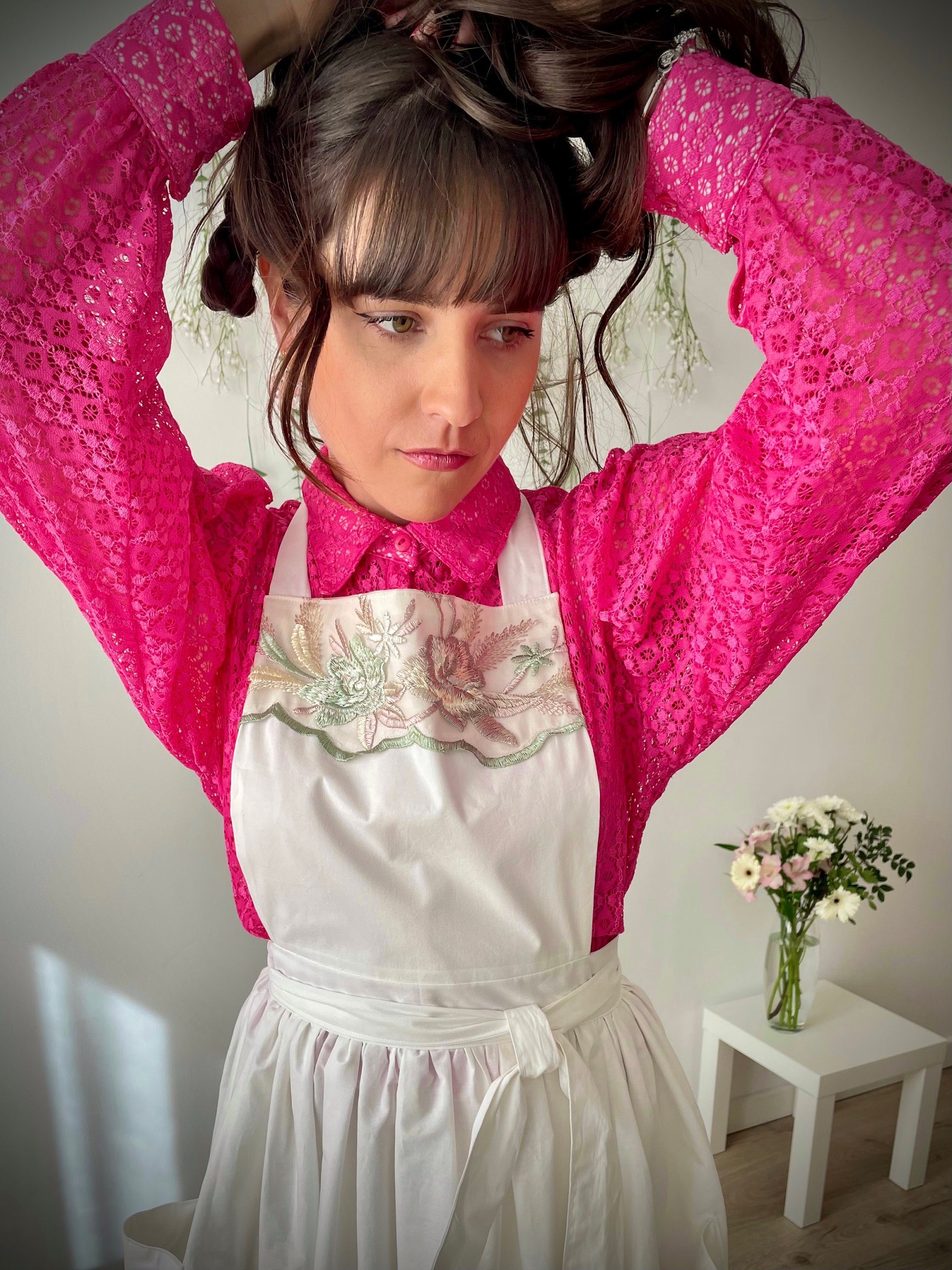 Victorian Style Apron (white) - Etsy