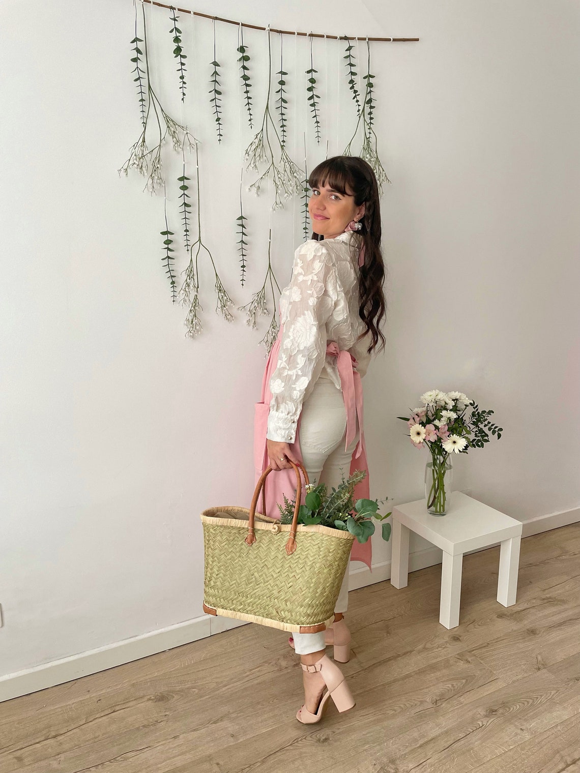 Victorian Style Apron dusty Pink - Etsy