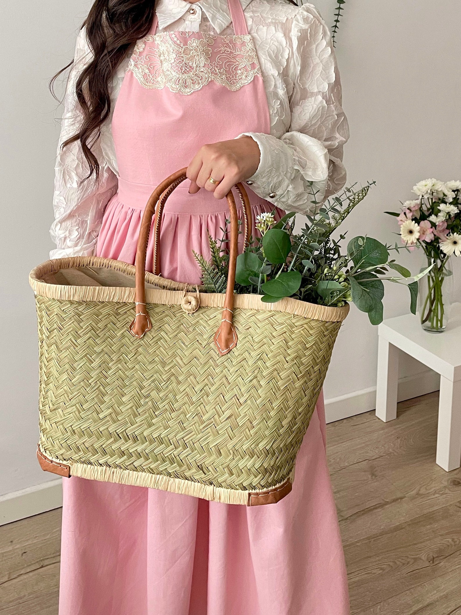 Victorian Style Apron (dusty Pink) - Etsy