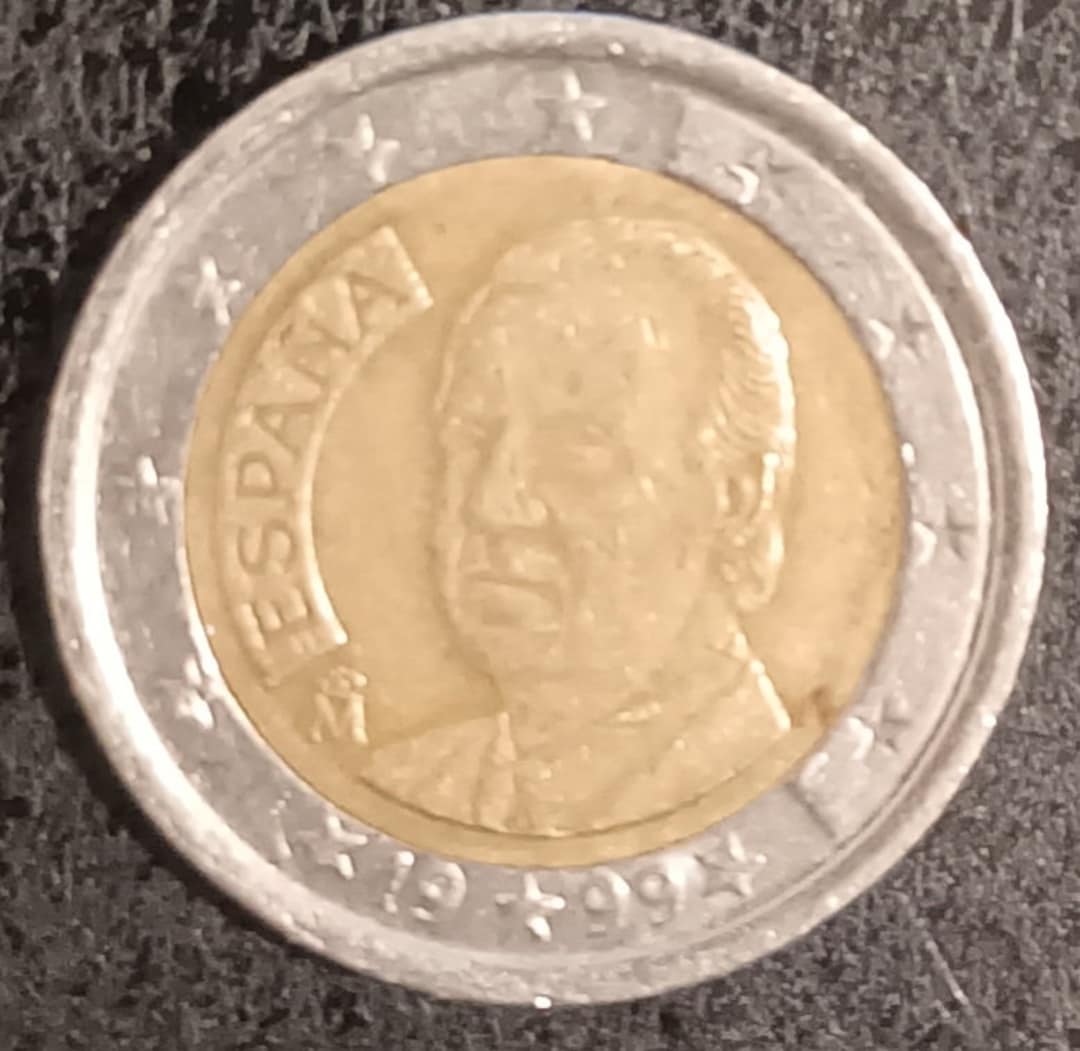 Coins of 2 Euros Rare Spain of 1999 - Etsy