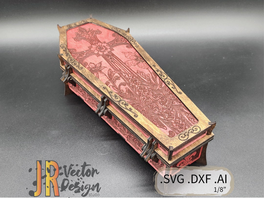 Coffin Box With Ornate Engravings SVG DXF AI - Etsy