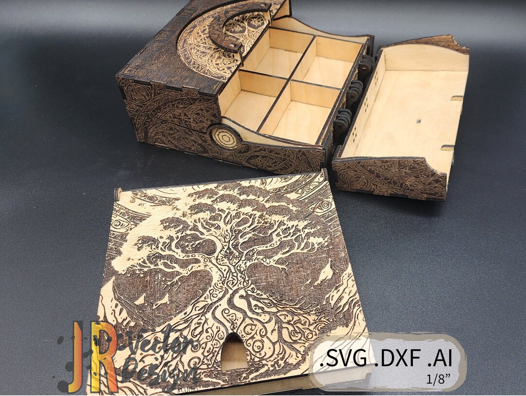 Elven Tree of Life Engraved Jewelry Box SVG DXF AI - Etsy