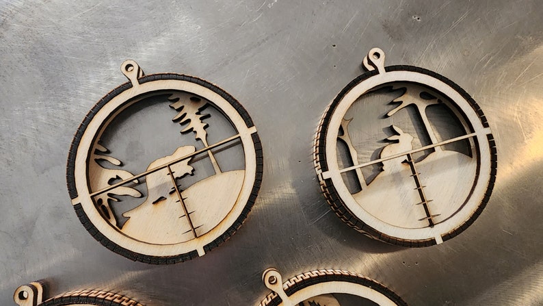 Hunters Ornament 13 Pack SVG DXF Laser Glow Forge Vector Woods Wild ...