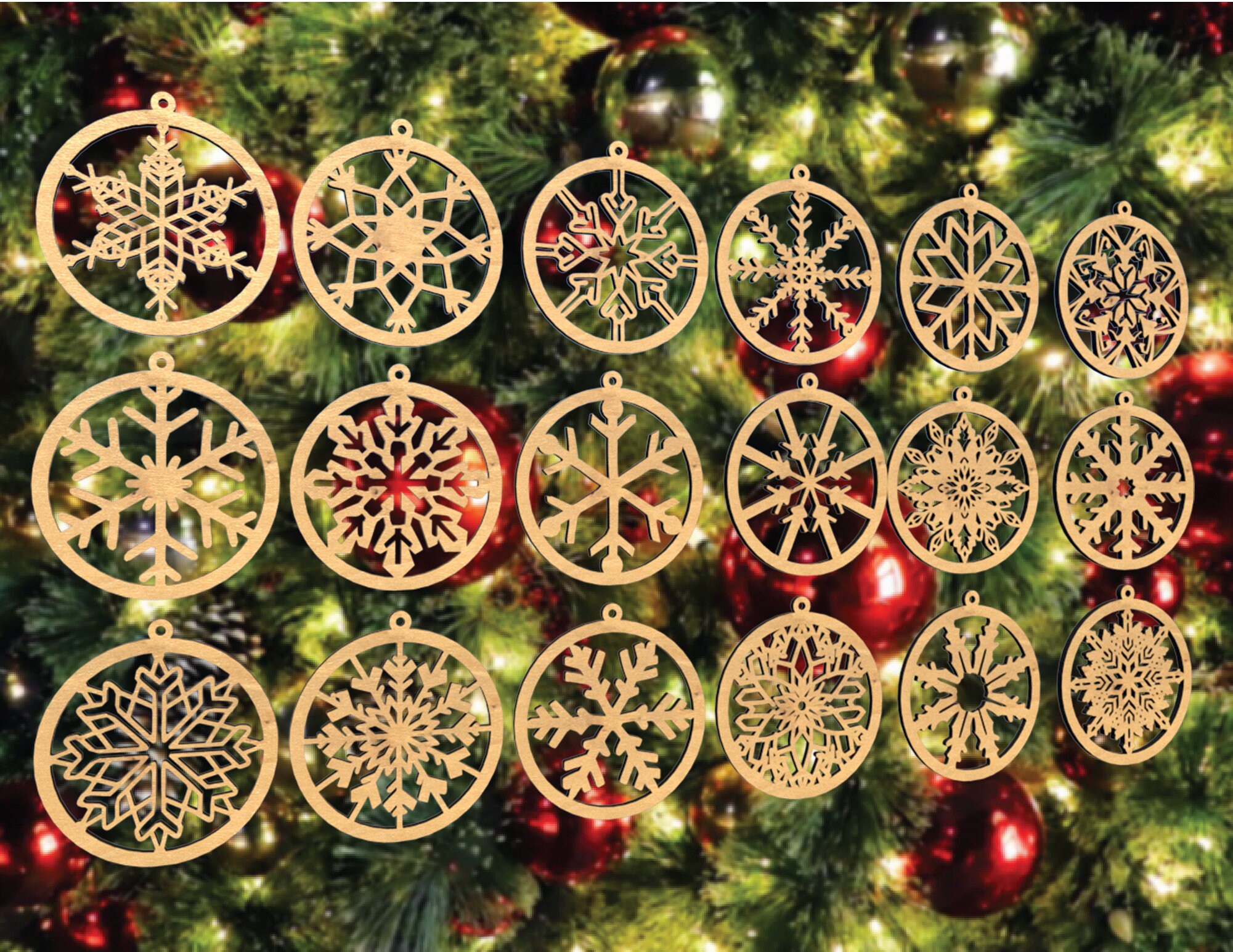 Fractal Snowflake 18 Pack SVG DXF Laser Cutter Files for - Etsy