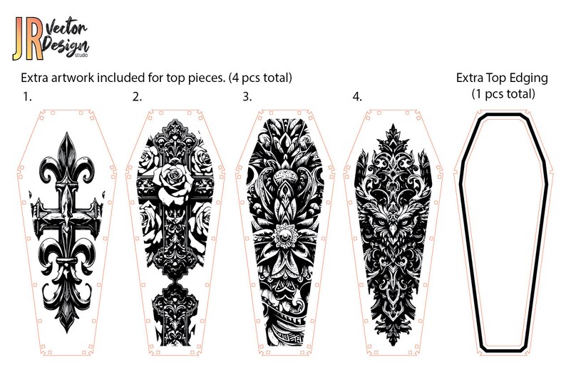 Coffin Box With Ornate Engravings SVG DXF AI - Etsy