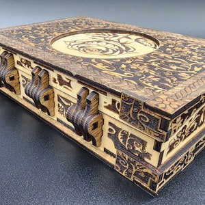 Rose Style Jewelry Box With Inserts SVG DXF AI - Etsy