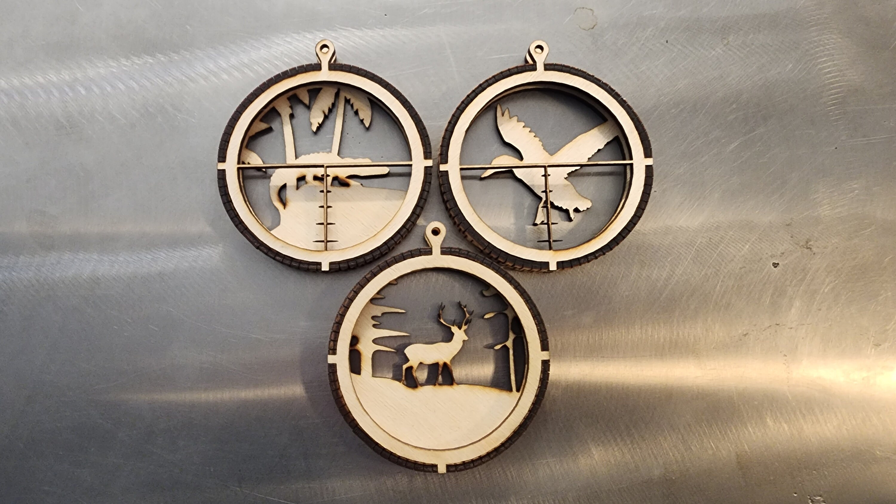 Hunters Ornament 13 Pack SVG DXF Laser Glow Forge Vector Woods Wild ...