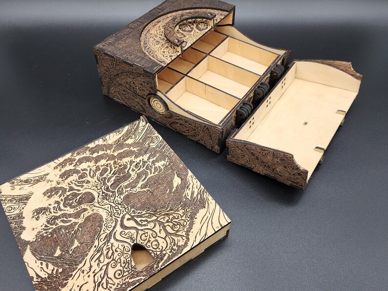 Elven Tree of Life Engraved Jewelry Box SVG DXF AI - Etsy