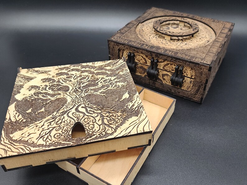 Elven Tree of Life Engraved Jewelry Box SVG DXF AI - Etsy