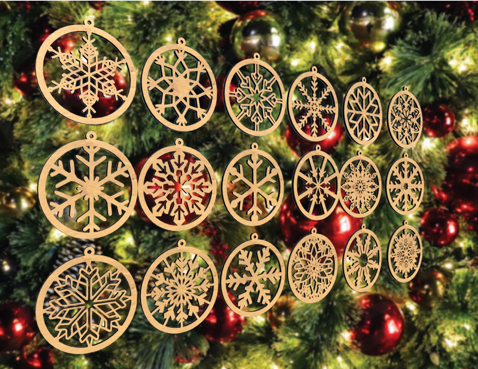 Fractal Snowflake 18 Pack SVG DXF Laser Cutter Files for - Etsy