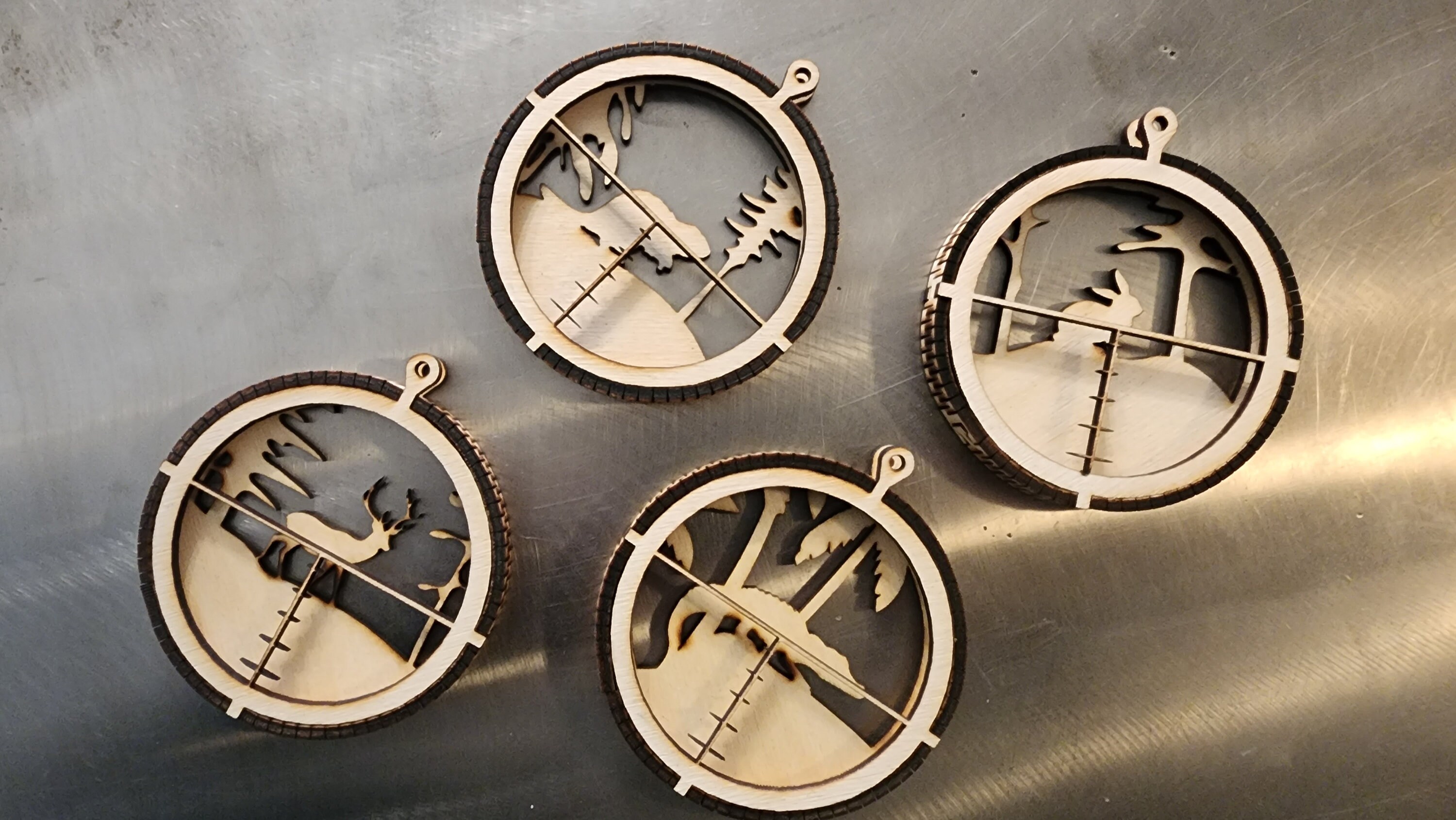 Hunters Ornament 13 Pack SVG DXF Laser Glow Forge Vector Woods Wild ...