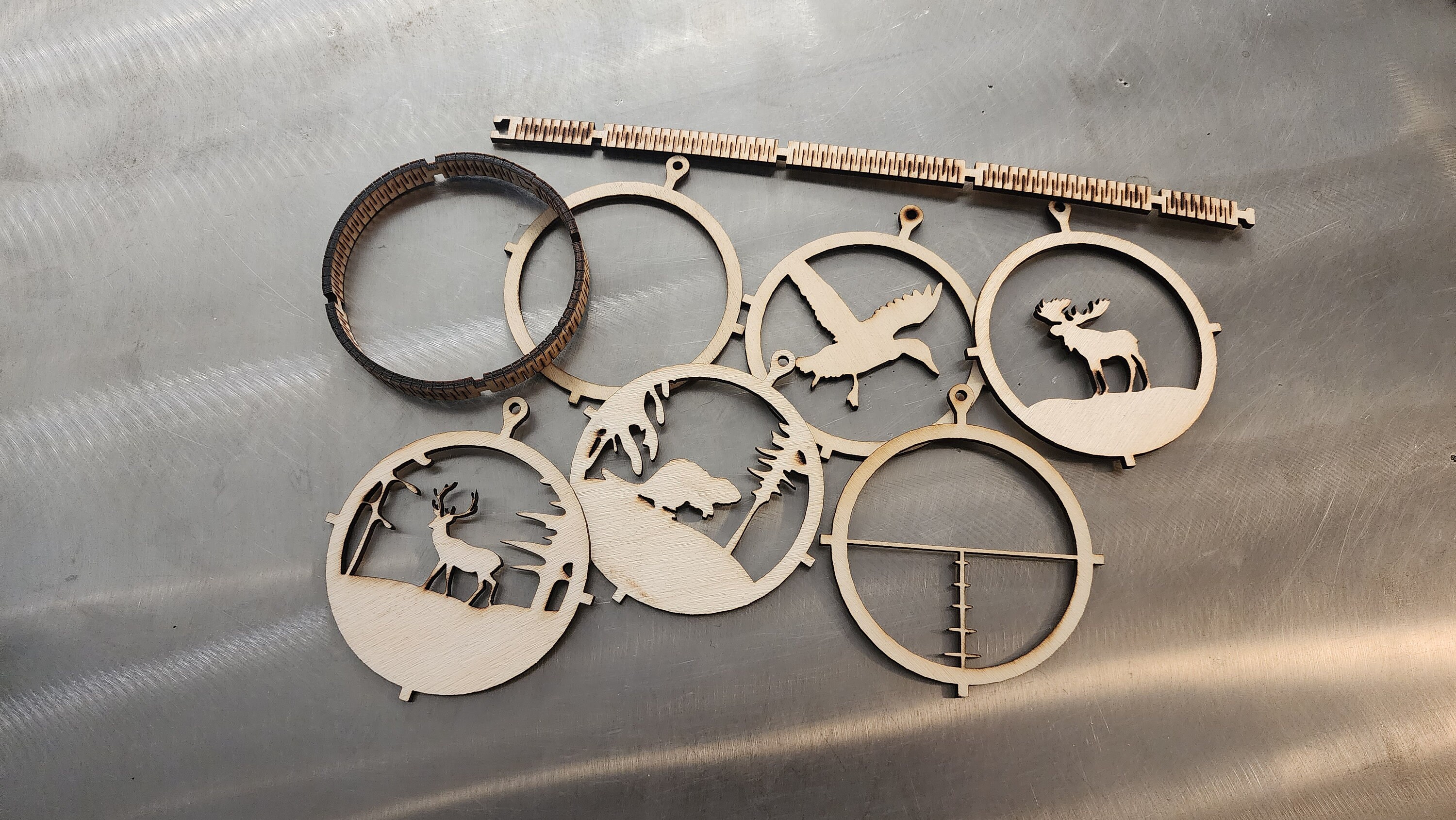 Hunters Ornament 13 Pack SVG DXF Laser Glow Forge Vector Woods Wild ...