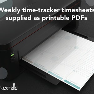 Muted Pattern Weekly 30 Minute Timetracker Timesheet, Work Log ...