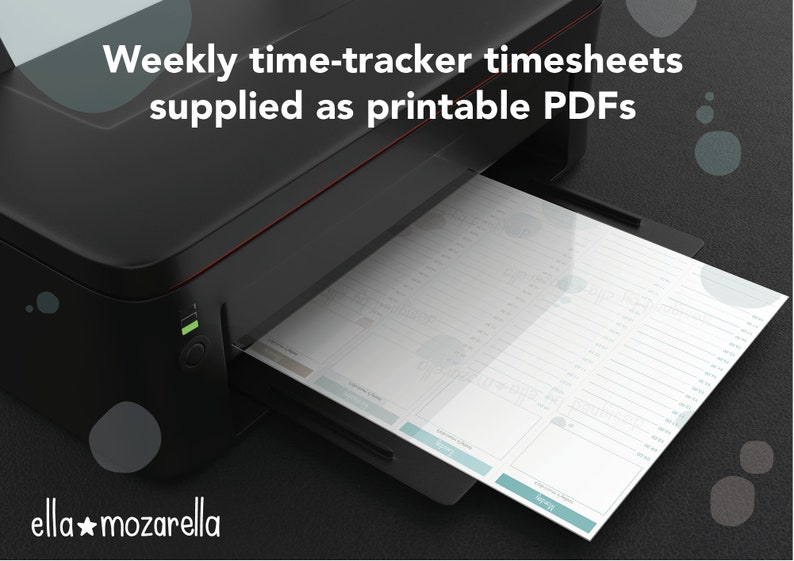 Muted Pattern Weekly 30 Minute Timetracker Timesheet, Work Log ...