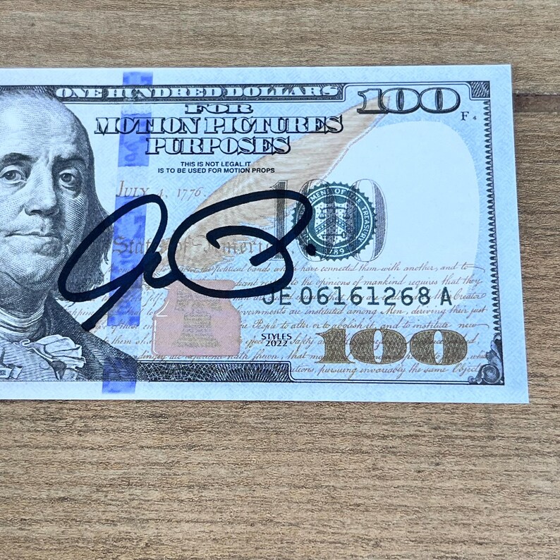 SIGNED Al Pacino 100 Dollar Movie Prop Money Bill W/ COA - Etsy