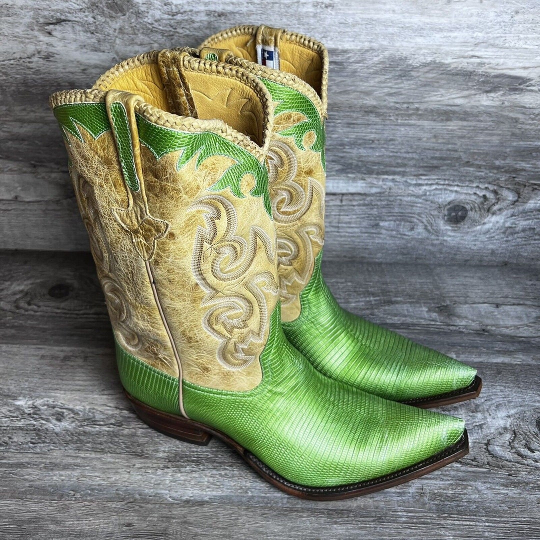 NEW Rios of Mercedes Mens 11D Lizard Granny Smith Swamp Thing Cowboy ...