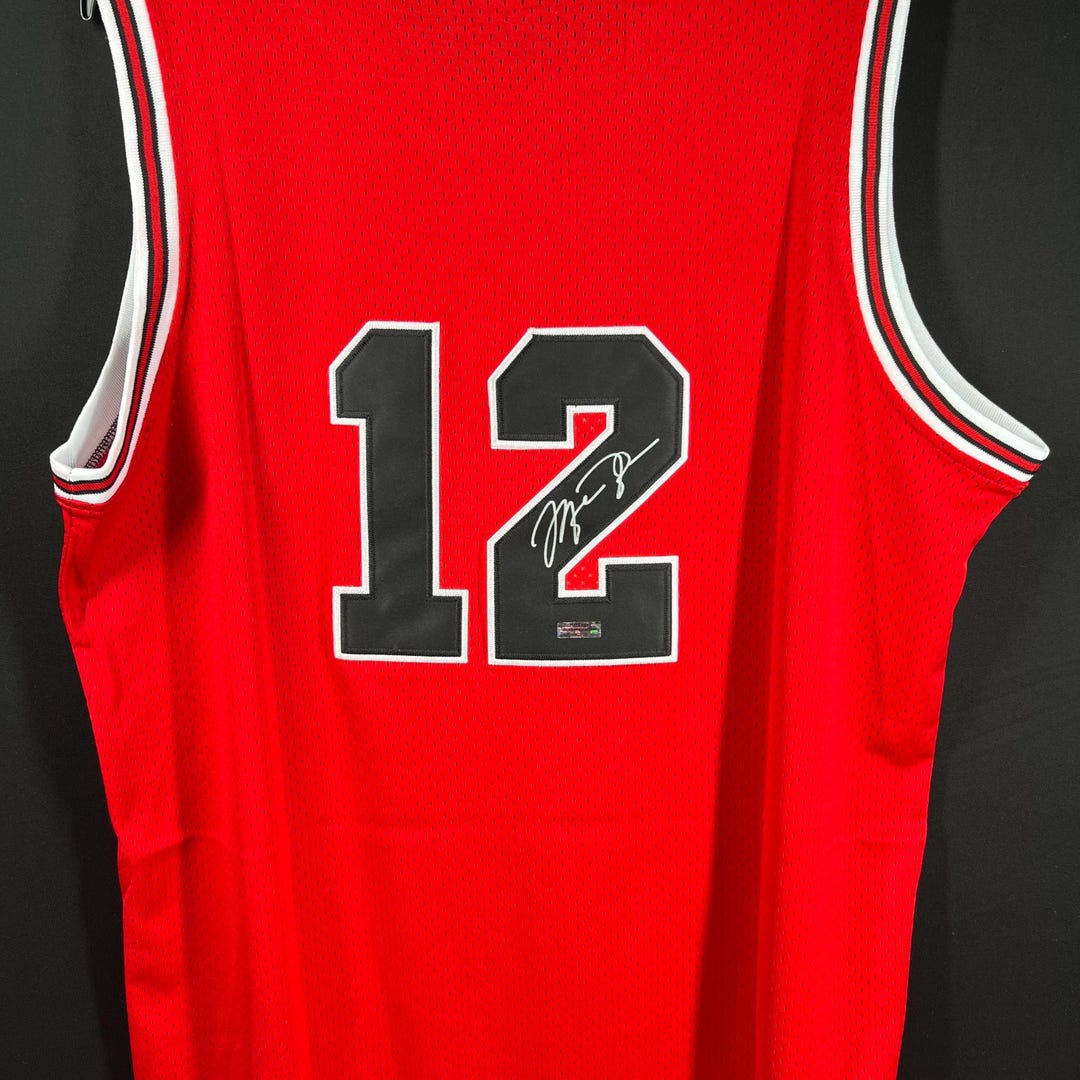 Michael Jordan Signed Jersey "stolen #12" 1990 Chicago Bulls Autograph ...