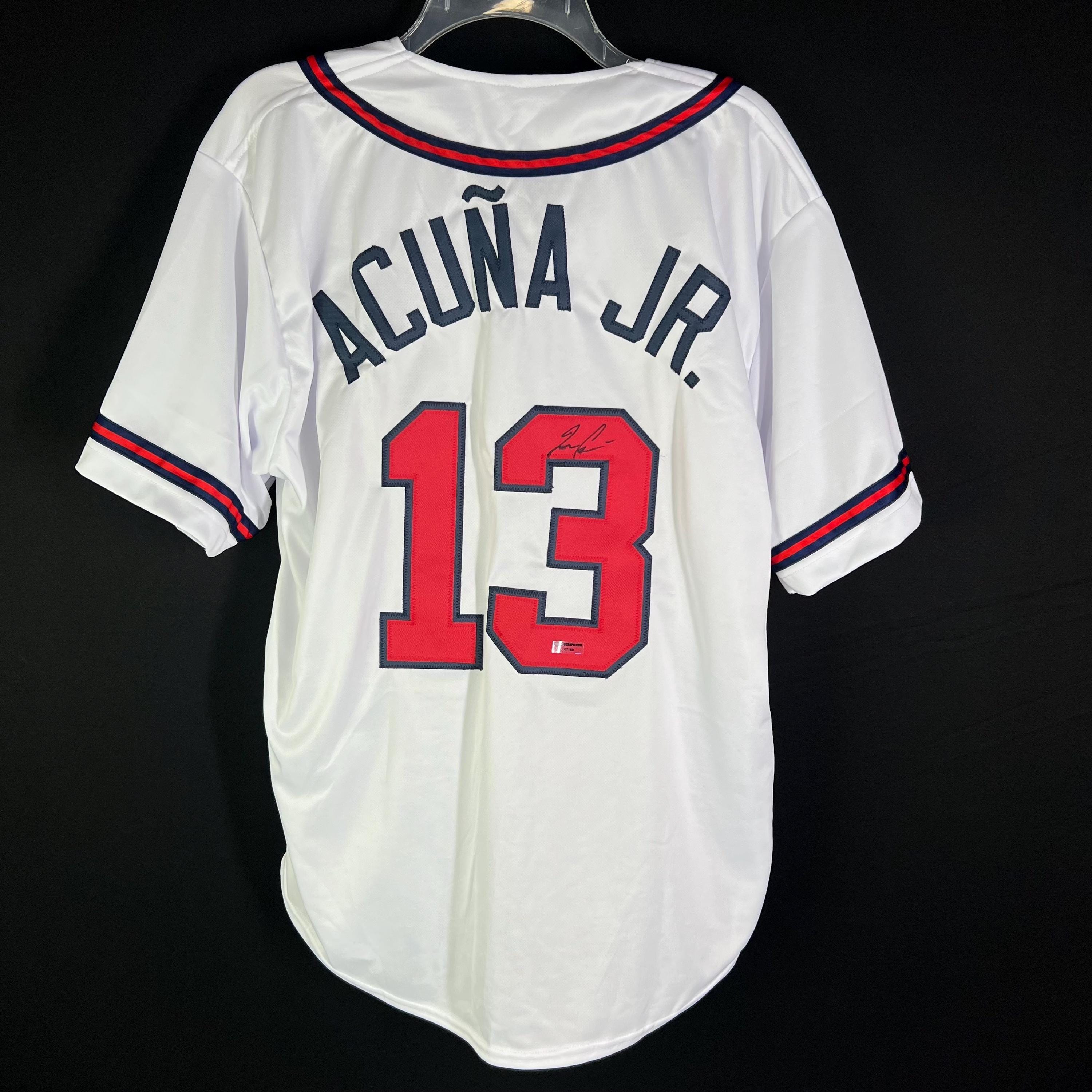 Autographed Ronald Acuña Jr. Signed Atlanta Braves White Baseball ...