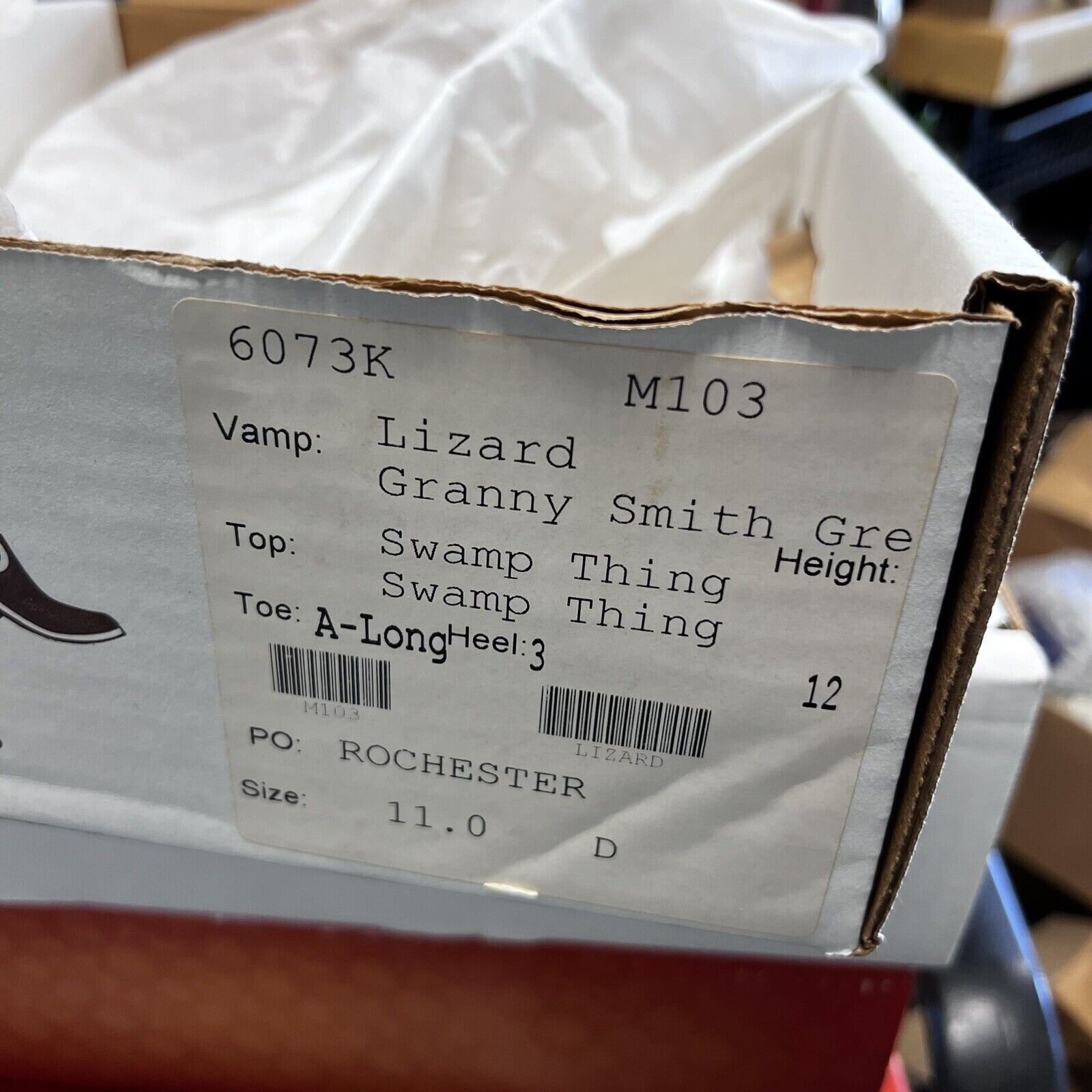 NEW Rios of Mercedes Mens 11D Lizard Granny Smith Swamp Thing Cowboy ...