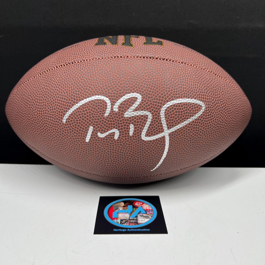 Tom Brady Hand Signed Full Size Football Autograph New England Patriots ...