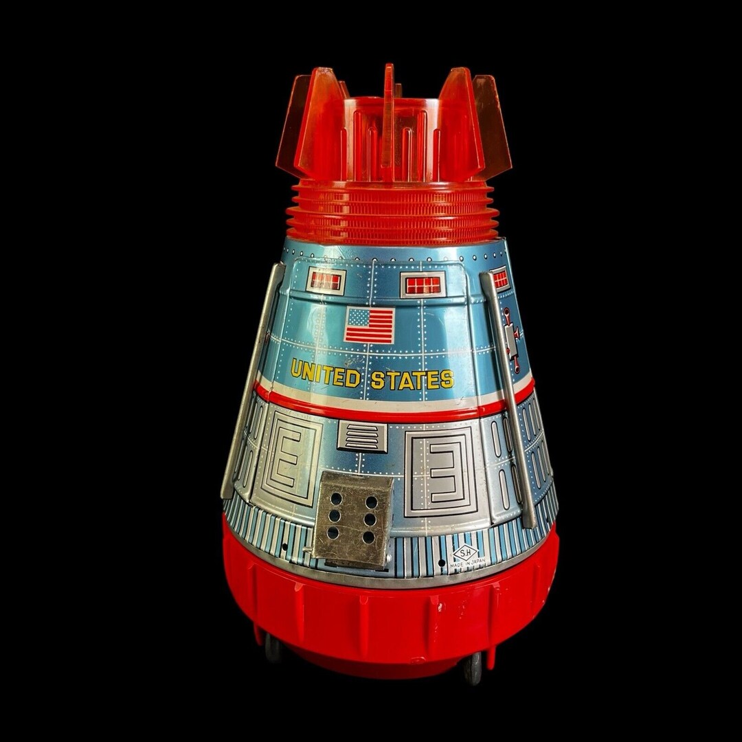 1963 Vintage Super Space Capsule Battery Operated Japan Tin Toy - Etsy