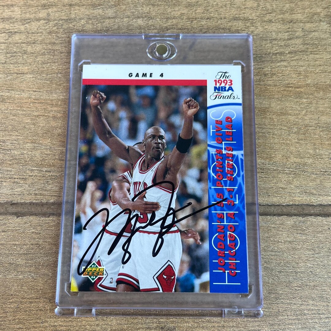 Hand Signed Michael Jordan Trading Card Chicago Bulls #23 Autographed ...