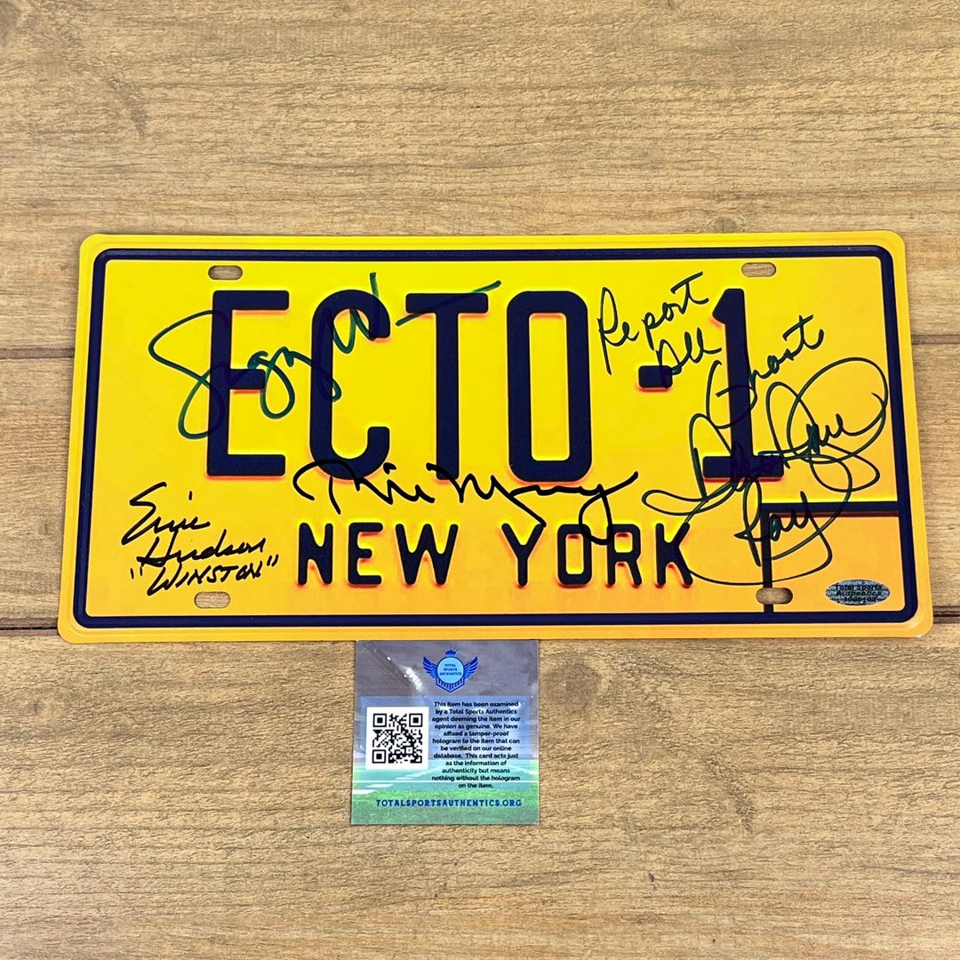 Ghostbusters Ecto 1 Signed Autographed License Plate Signed by Cast ...