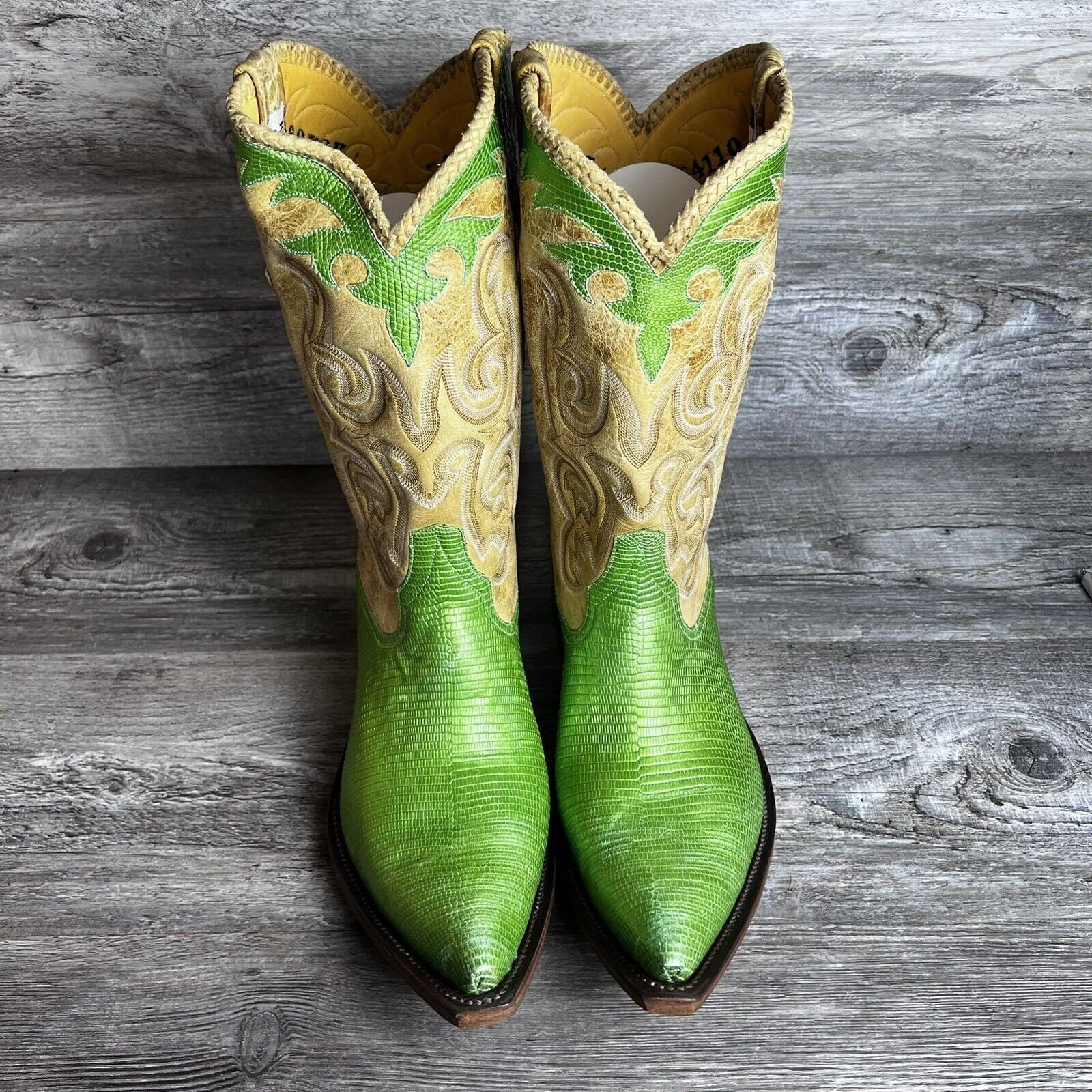 NEW Rios of Mercedes Mens 11D Lizard Granny Smith Swamp Thing Cowboy ...