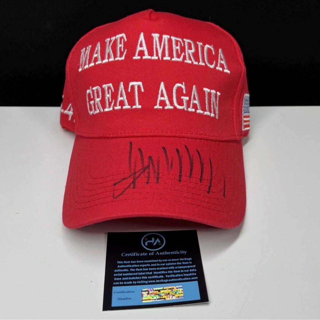 Donald Trump President 45/47 Autographed MAGA Hat Hand Signed COA ...