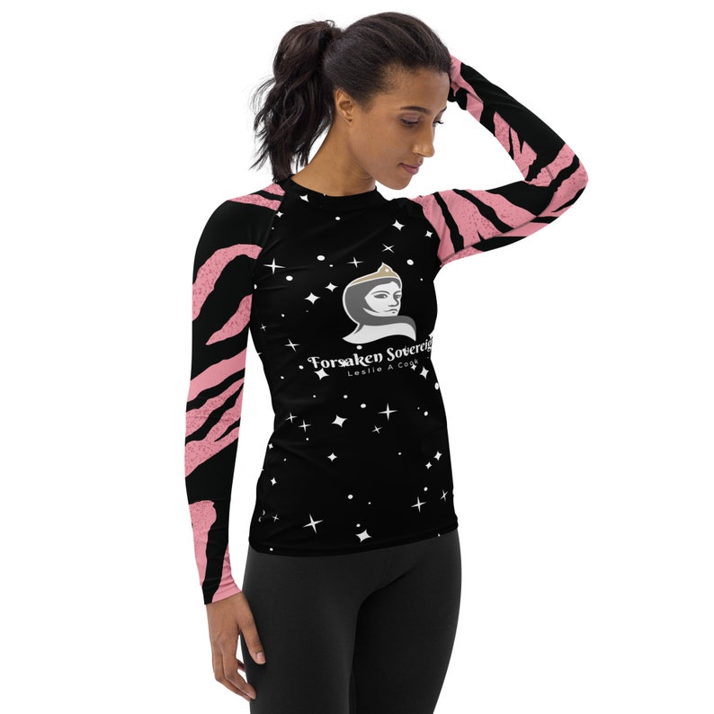 Forsaken Sovereign Pink Tiger Stripes Women's Rash Guard - Etsy