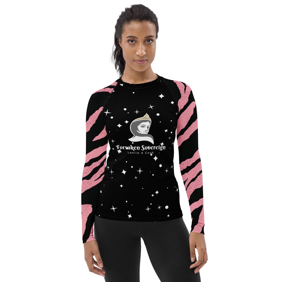 Forsaken Sovereign Pink Tiger Stripes Women's Rash Guard - Etsy
