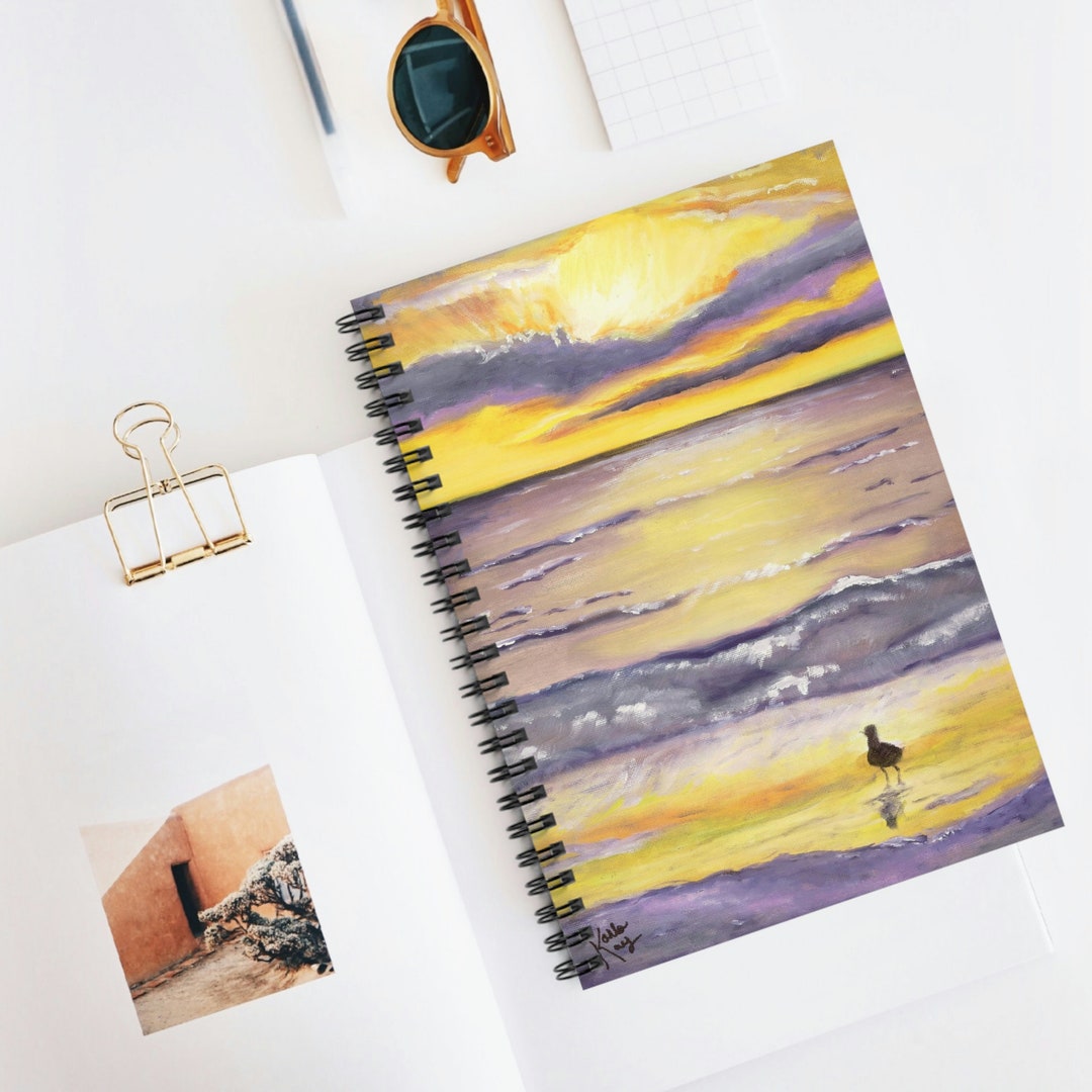 Spiral Notebook - Original Artwork - "the Birdwatcher" - Etsy